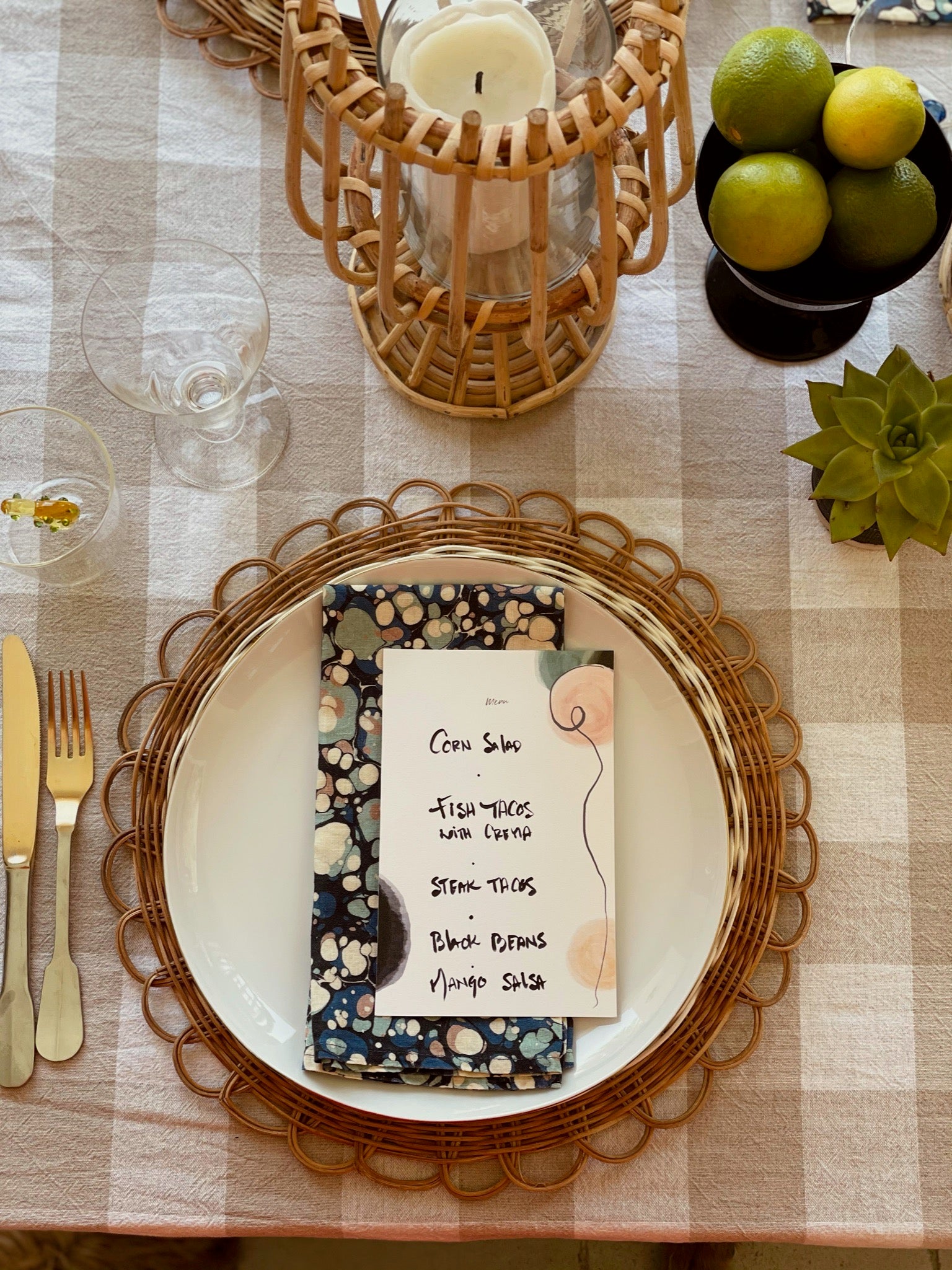 Menus + Place cards – Romeo + Jules