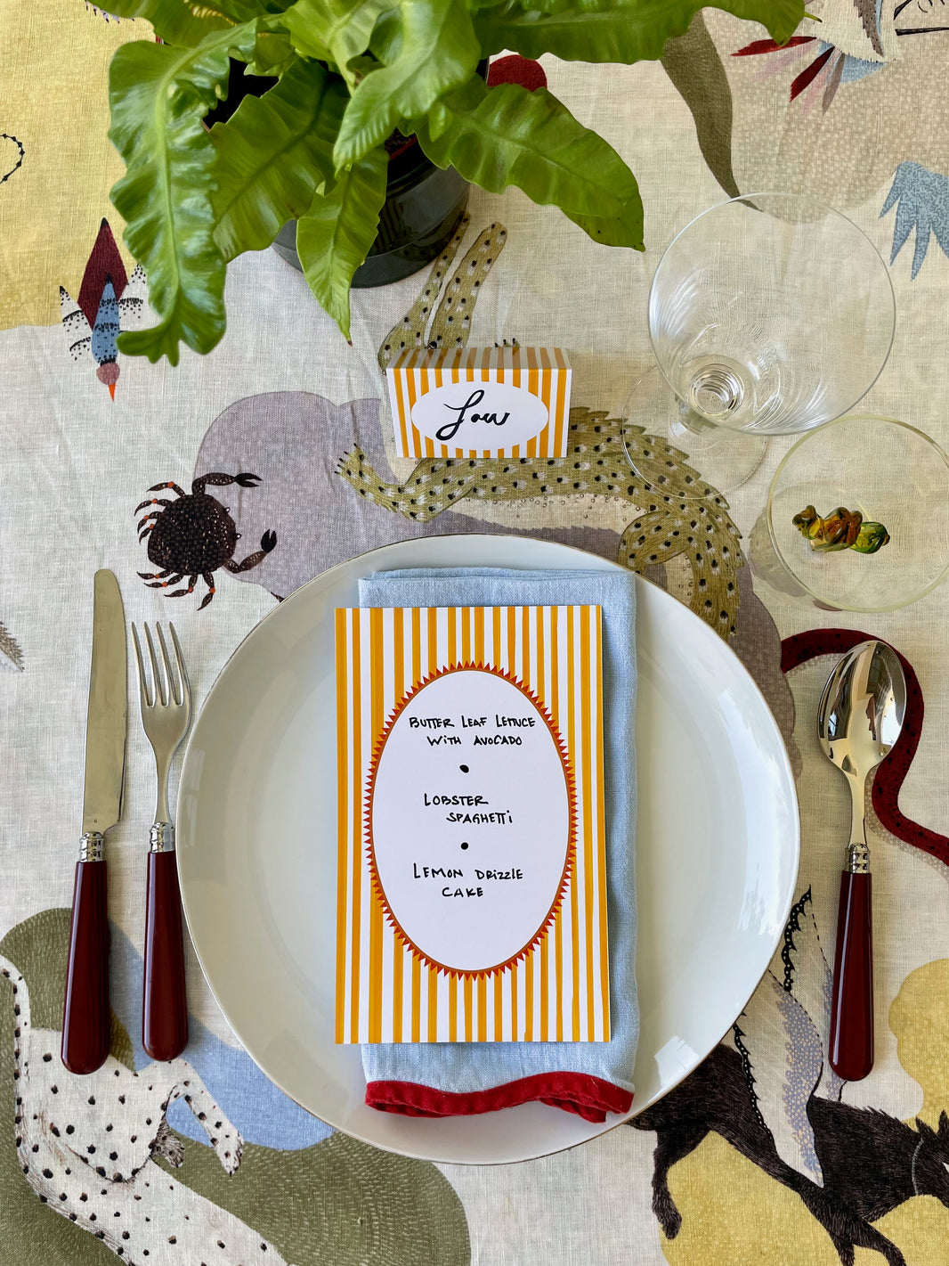 Menus + Place cards – Romeo + Jules